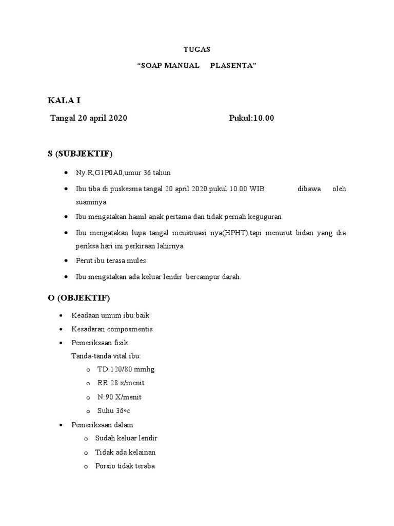 TUGAS2 Soap Manual Plasenta | PDF