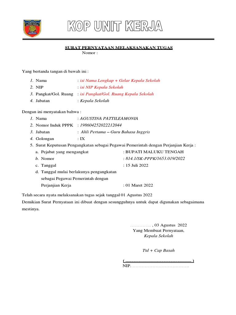 Format SPMT PPPK | PDF