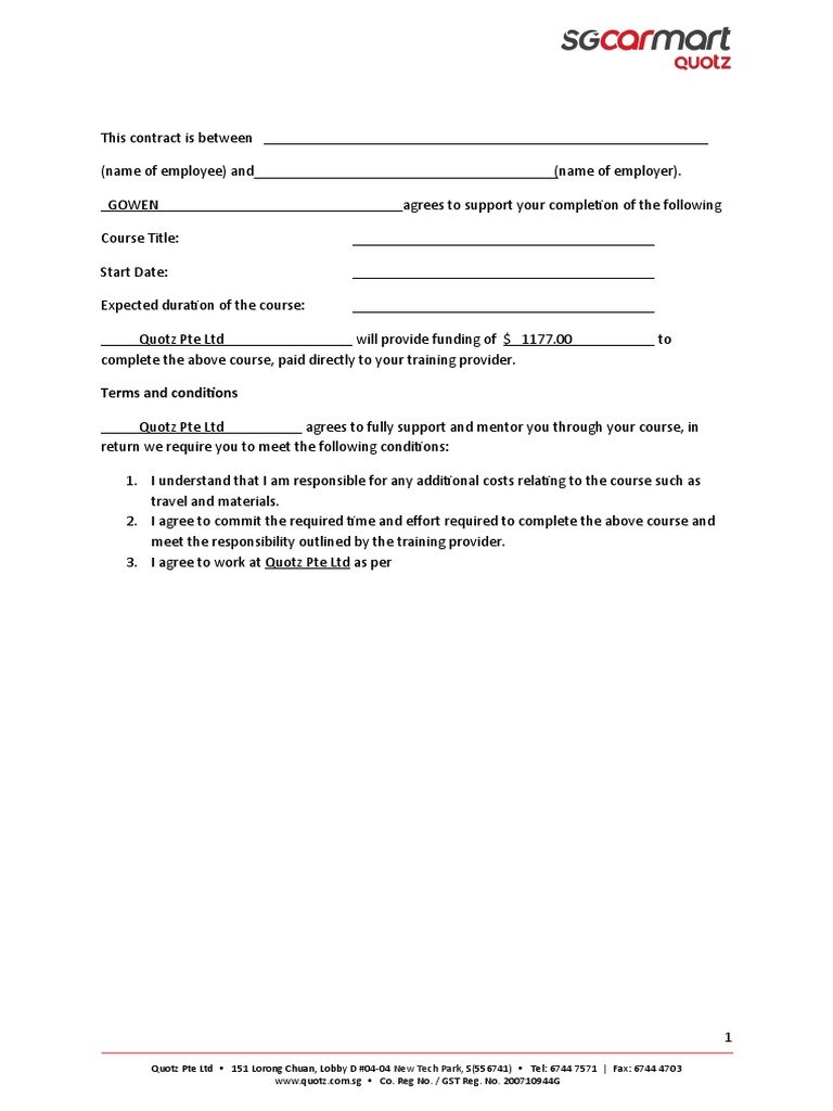 Bonding Agreement | PDF