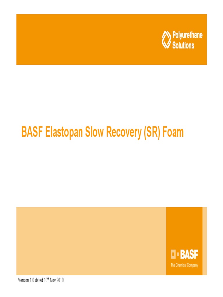 BASF Elastopan Slow Recovery Foam Guide | PDF