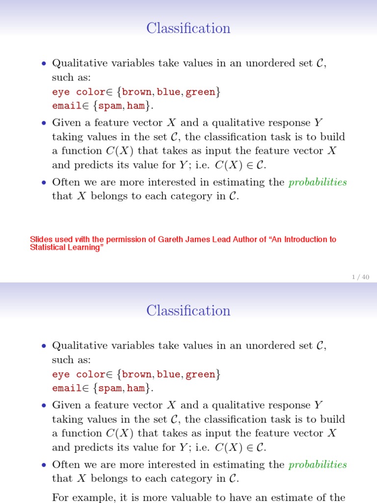 Ch4 Classification | PDF | Receiver Operating Characteristic | Logistic Regression