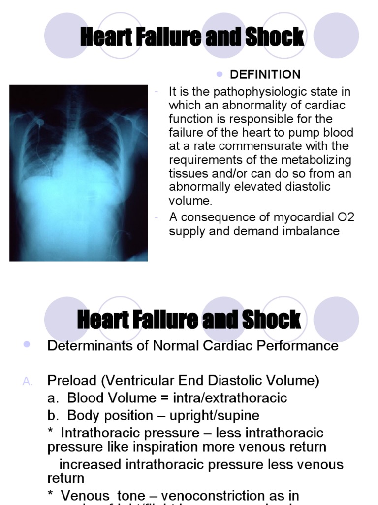 Heart Failure and Shock Overview | PDF | Heart | Shock (Circulatory)