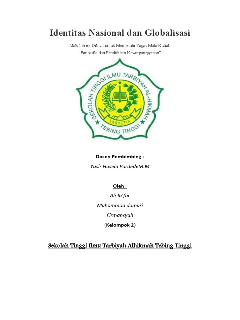Makalah Identitas Nasional Dan Globalisa (1) PKN | PDF