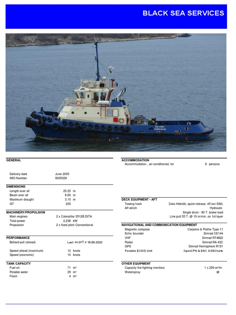 BSV CIPRU - Ship Particulars | PDF | Ships | Shipping
