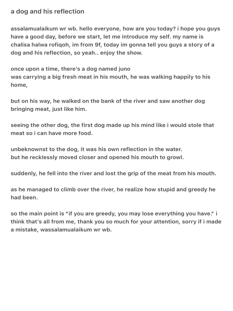 A Dog and His Reflection | PDF | Poetry