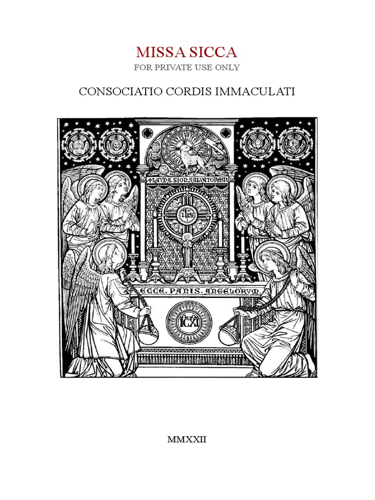 Missa Sicca | PDF | Christian Worship And Liturgy | Eucharist