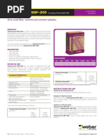 Weberpremix SP-33 Plaster Data Sheet | PDF | Plaster | Mortar (Masonry)