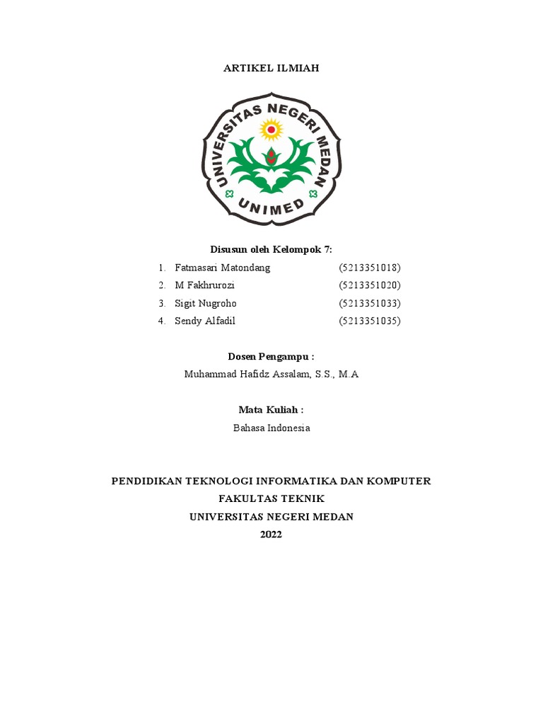 Artikel Ilmiah Kelompok 7 | PDF