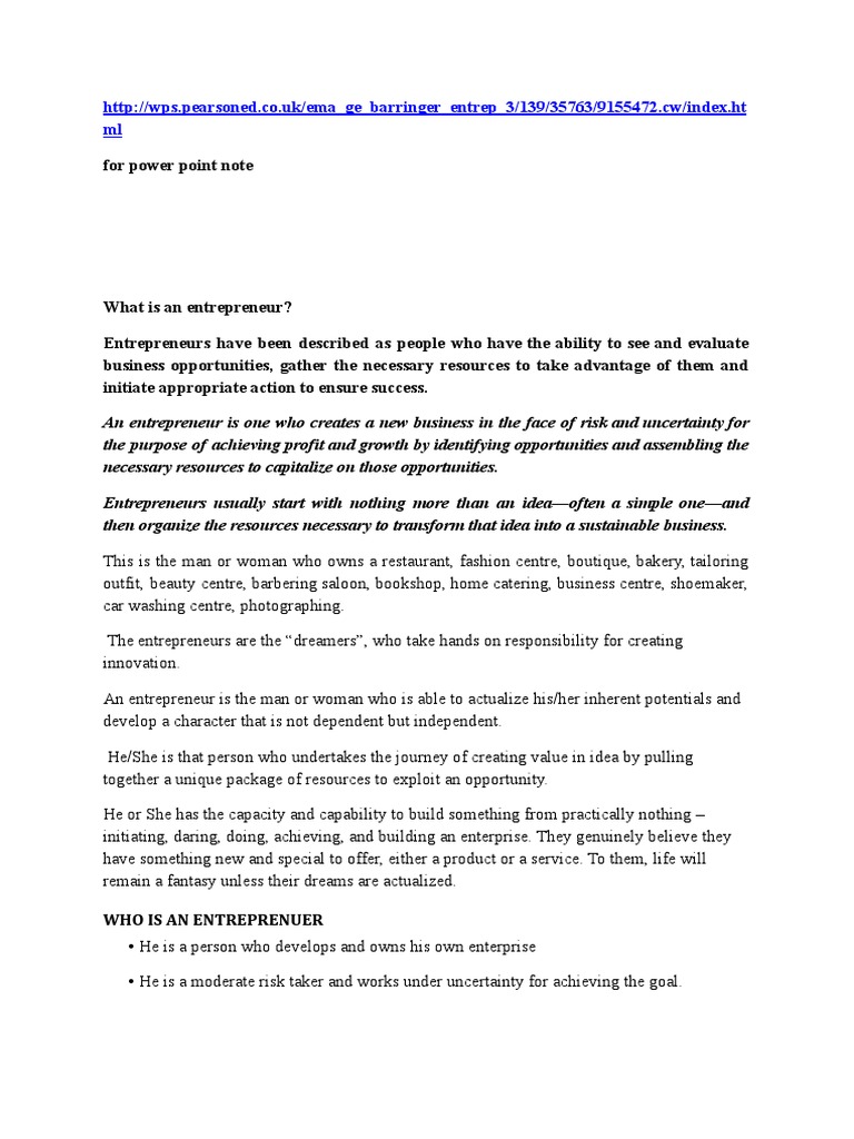 Understanding Entrepreneurship Essentials | PDF | Entrepreneurship ...