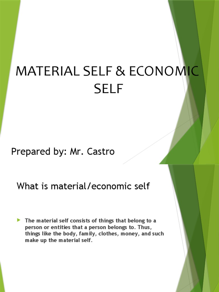 Understanding Material and Economic Self | PDF | Goal | Disability