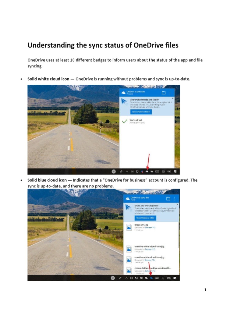 Understanding The Sync Status of OneDrive Files | PDF