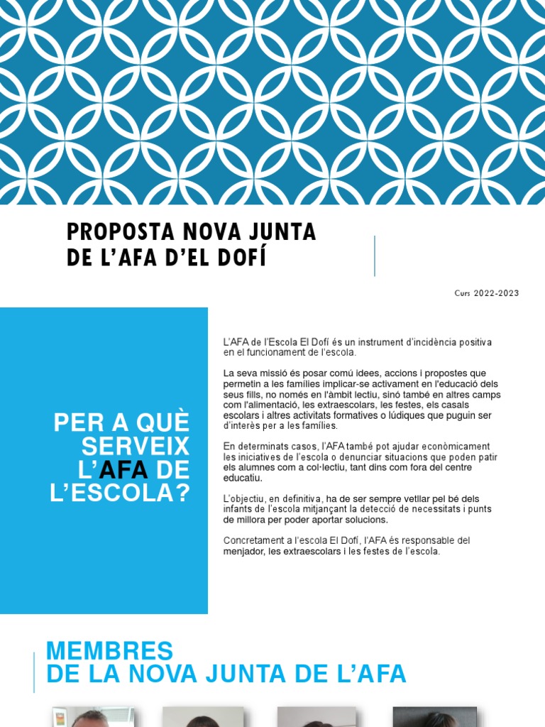 Proposta Nova Junta AFA El Dofí - 2022-2023 | PDF