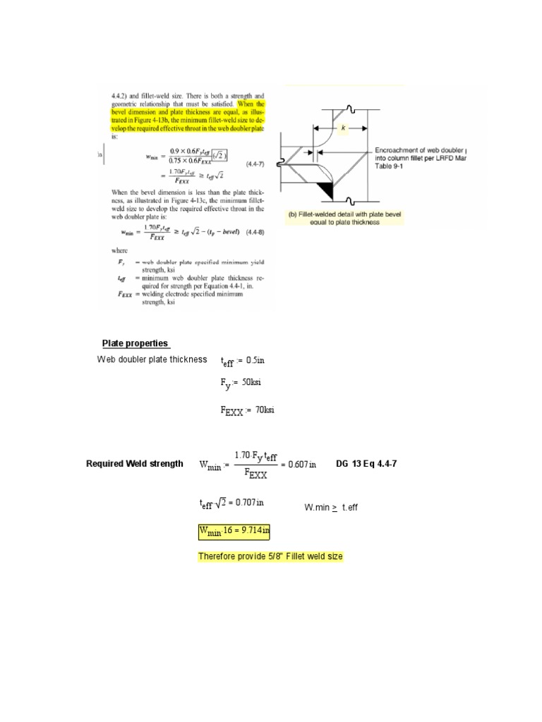 Web Doubler Plate Weld | PDF