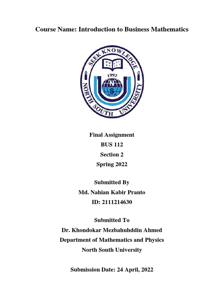 BUS 112 Assignment | PDF