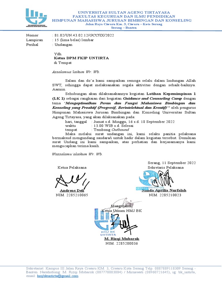 Ketua DPM Fkip Untirta | PDF