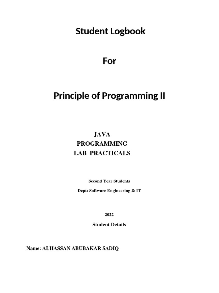 Logbook Programming Pdf Method Computer Programming Class Computer Programming