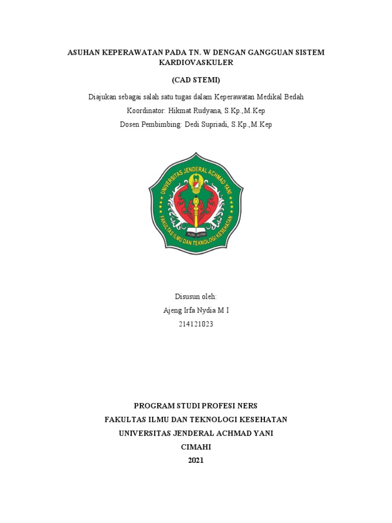 Askep Cad Stemi - Ajeng Irfa - 214121023 | PDF