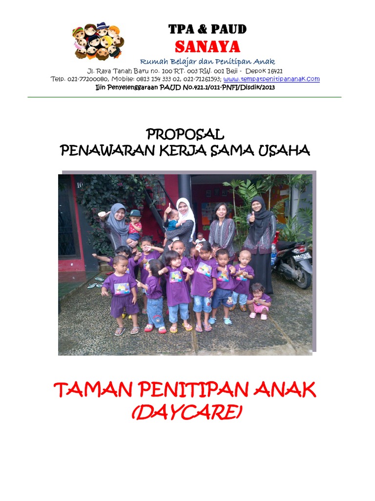 Adoc - Pub Daycare Taman Penitipan Anak Tpa Paud Sanaya Propo | PDF