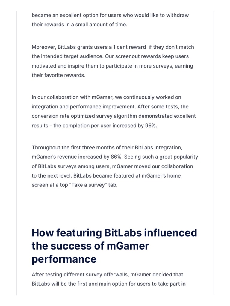 3mgamer - BitLabs Case Study | PDF