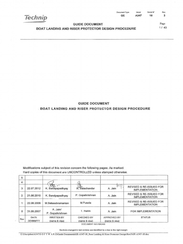 Boatlanding and Riser Protecter Design-1 | PDF | Collision | Classical ...