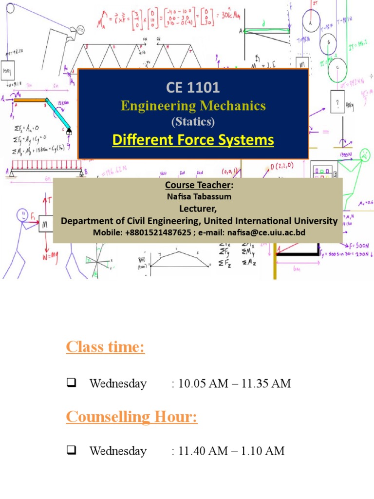 Engineering Mechanics: Force Systems | PDF | Force | Euclidean Vector