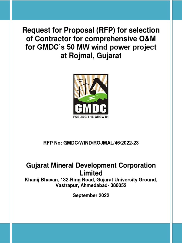 GMDC Tender | PDF | Wind Farm | Electrical Grid