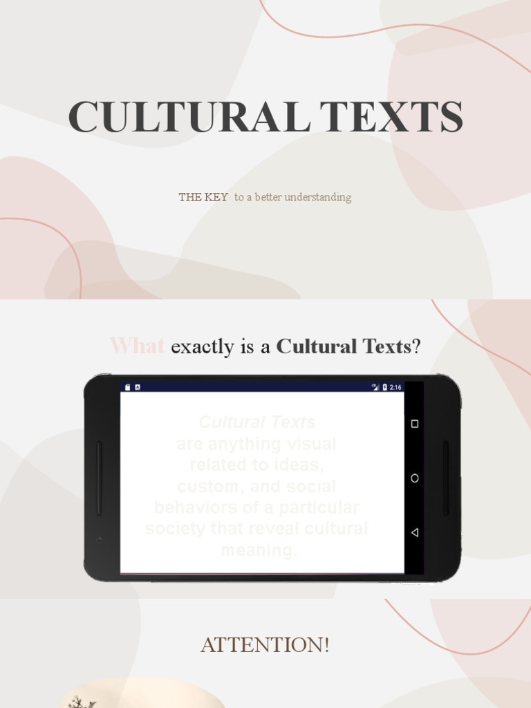 Understanding Cultural Texts and Communication | PDF | Language Arts ...