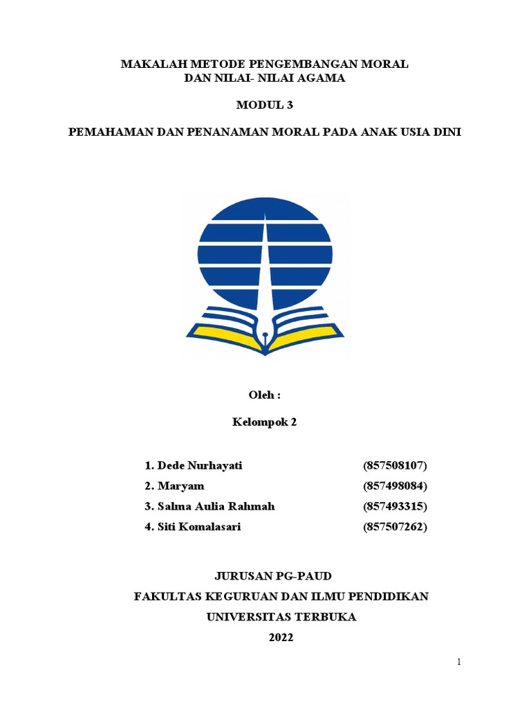 Makalah Metode Peng Moral Dan Agama - Kel 2 | PDF