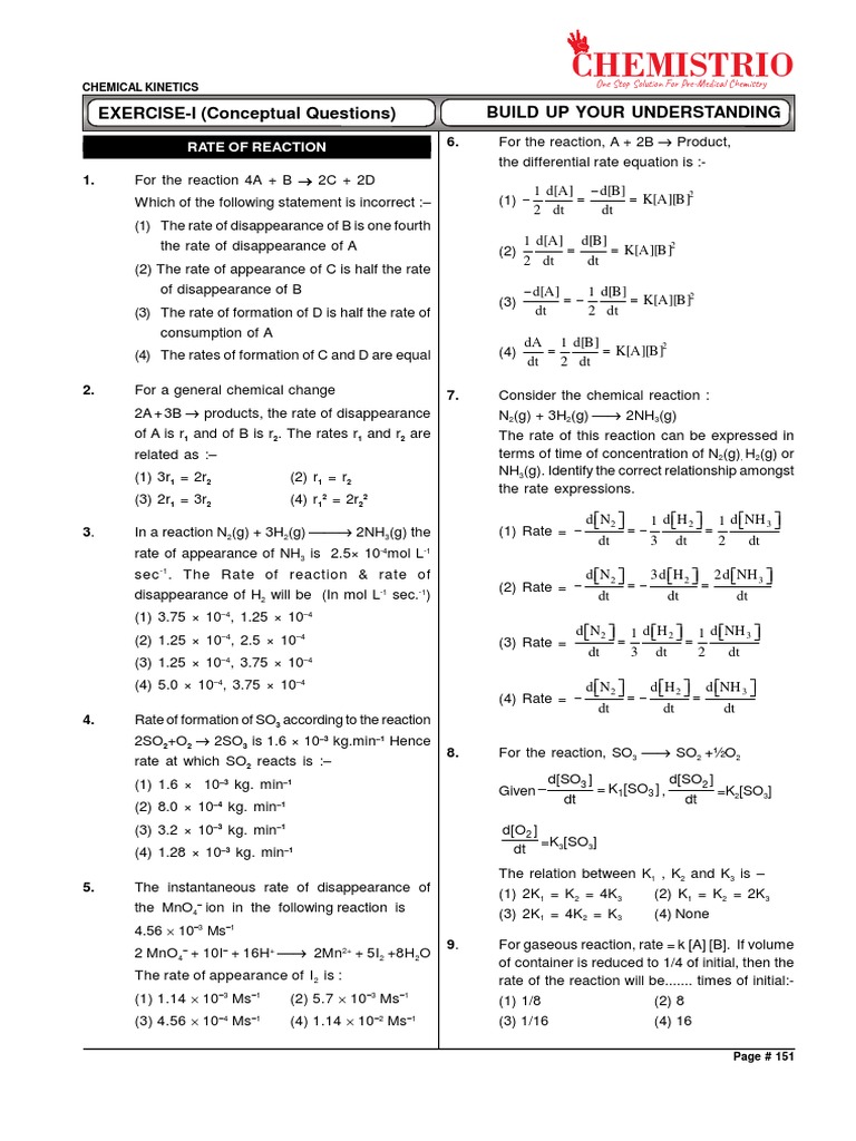 Chemical Kinetics | PDF | Reaction Rate | Physical Sciences