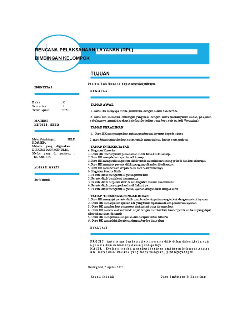 RPL Bimb. KELOMPOKl SELF KONSEP BK | PDF