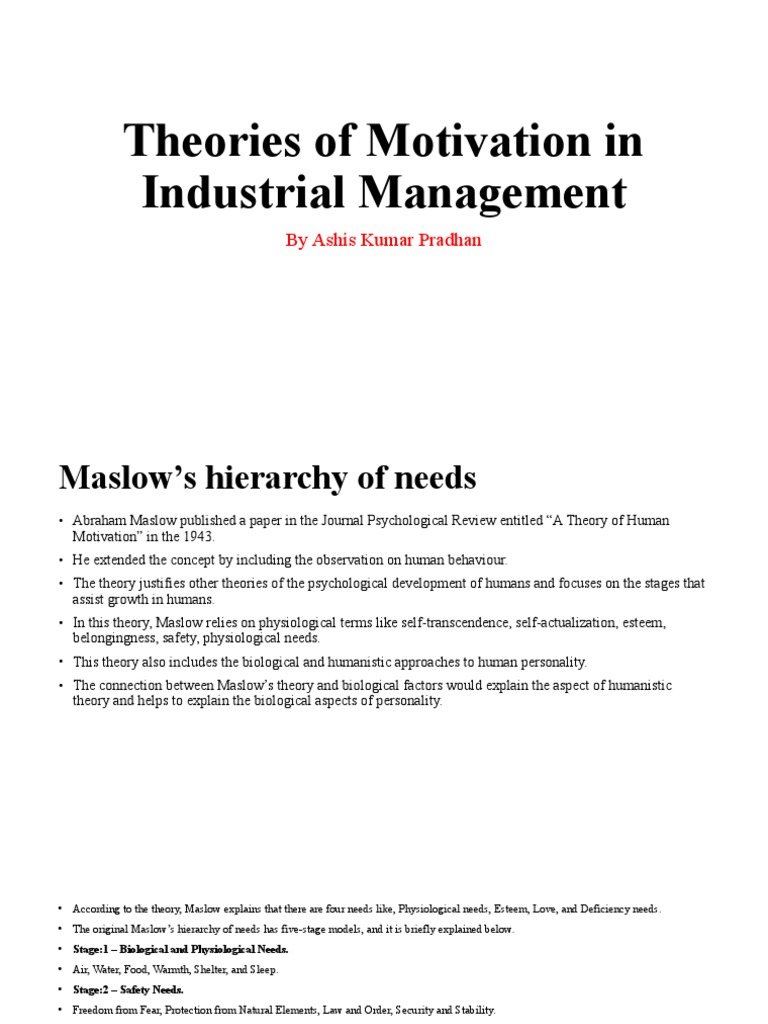 Motivation Theories in Management | PDF | Leadership | Motivational