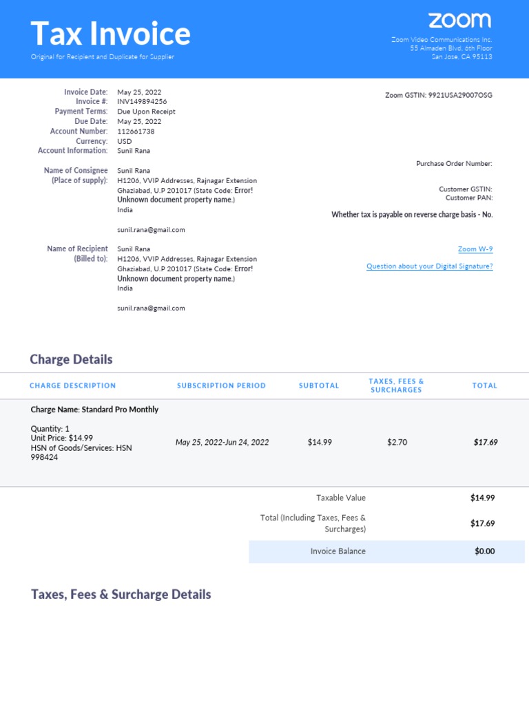 Charge Details | PDF | Fee | Invoice