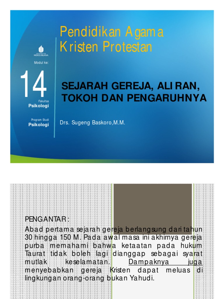 Pendidikan Agama Kristen Protestan | PDF