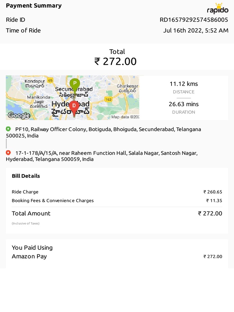 Rapido Auto - Railway STN To Ofc | PDF | Trade | Economies