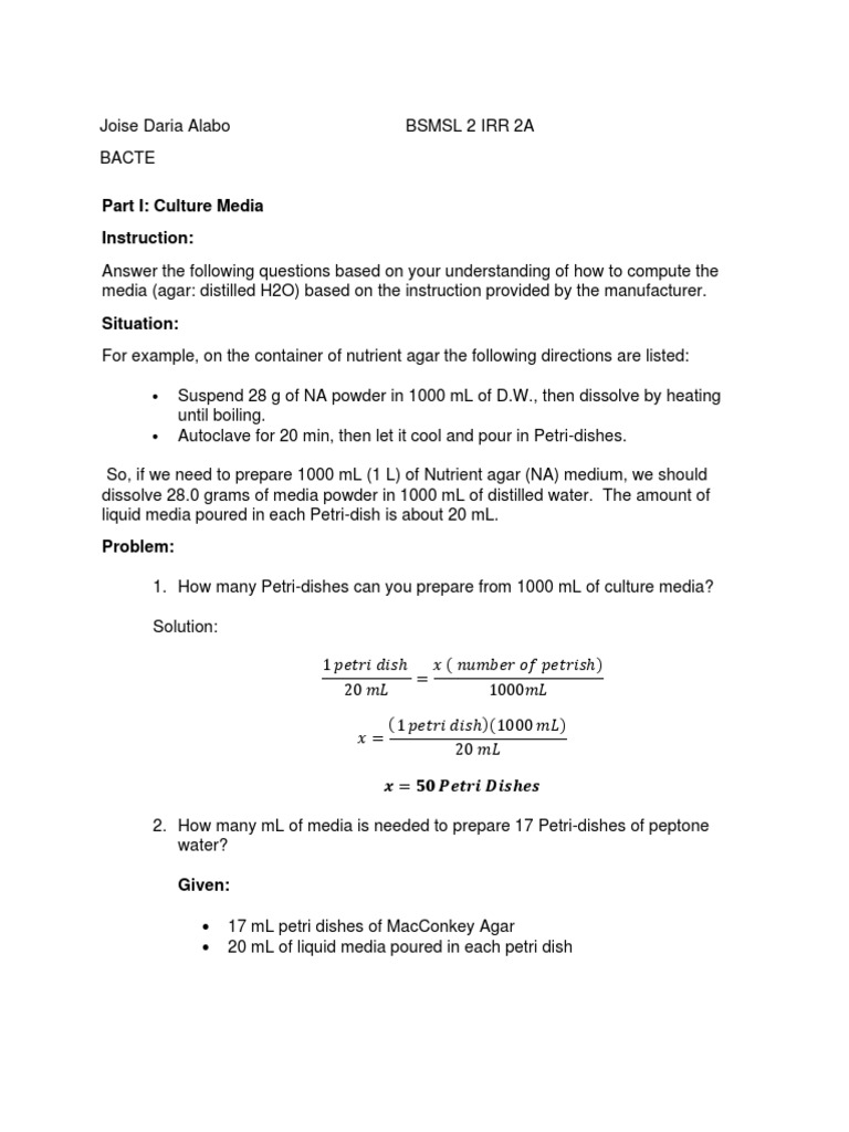 Lab Media Prep Alabo | PDF | Agar | Laboratories