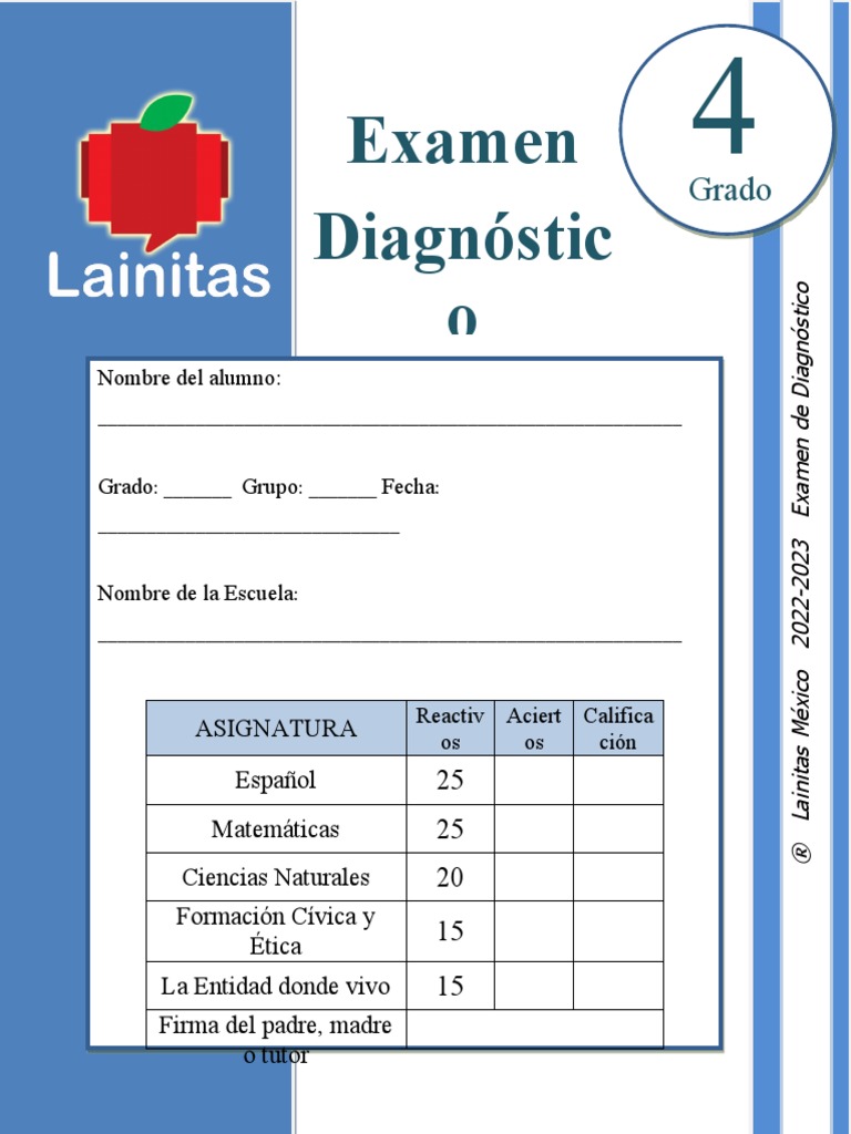 4to Grado - Examen de Diagn Tico (2022-2023) | PDF | Agua | Residuos