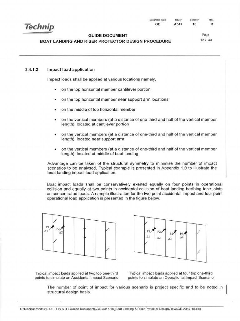 Boatlanding and Riser Protecter Design-2 | PDF | Stiffness | Strength ...