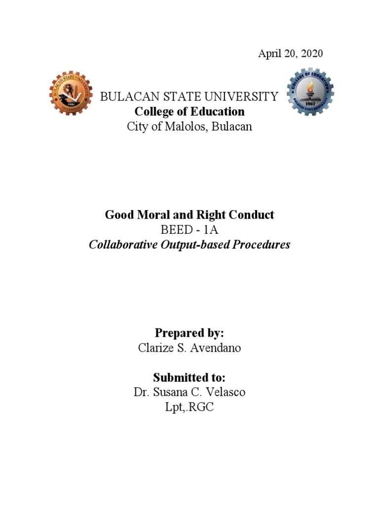 Clarize Avedano-BEED-1A-GMRC | PDF | Etiquette