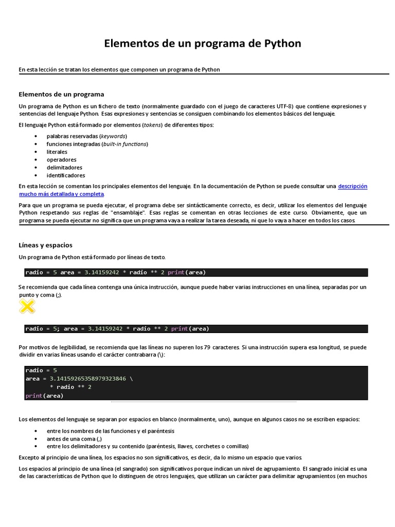 22 Python Elementos Pdf Python Lenguaje De Programación 5618