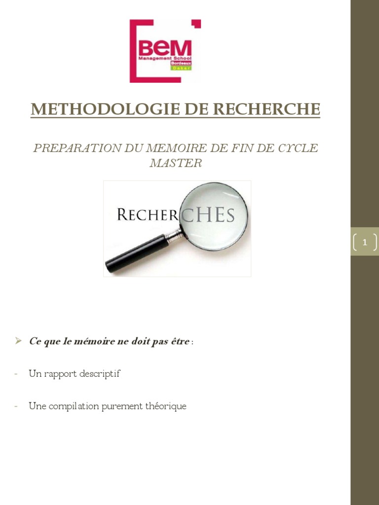 Methodologie Redaction Memoire | PDF | Revue de littérature | Théorie