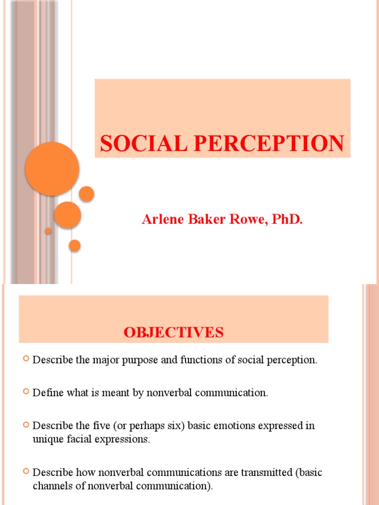 Power Point - Social Perception | PDF | Bias | Emotions