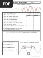 Wave Calculations Worksheet | PDF | Frequency | Wavelength