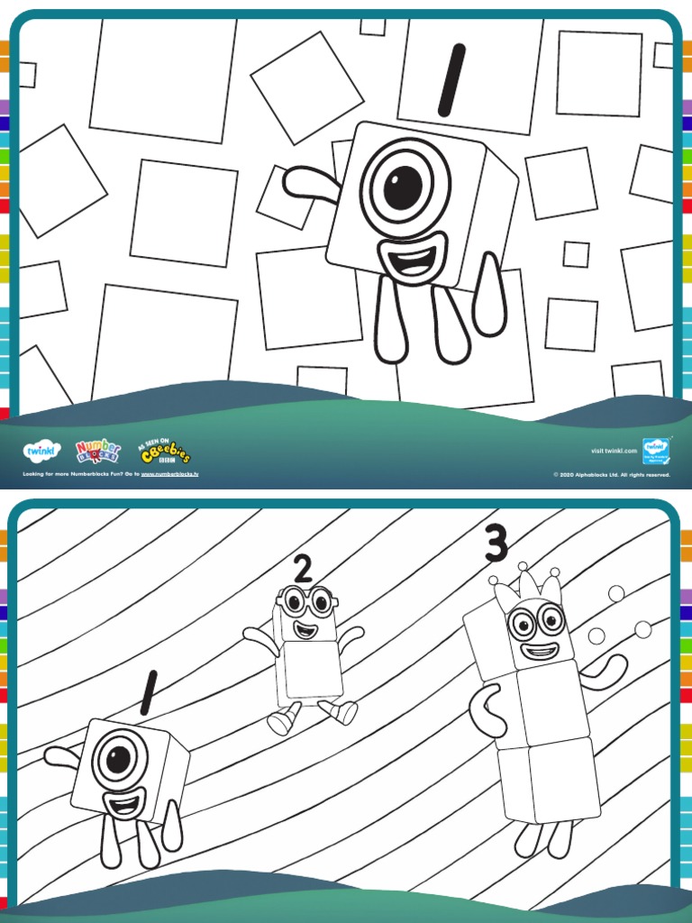 Numberblocks Colouring Pages Ver 3 | PDF