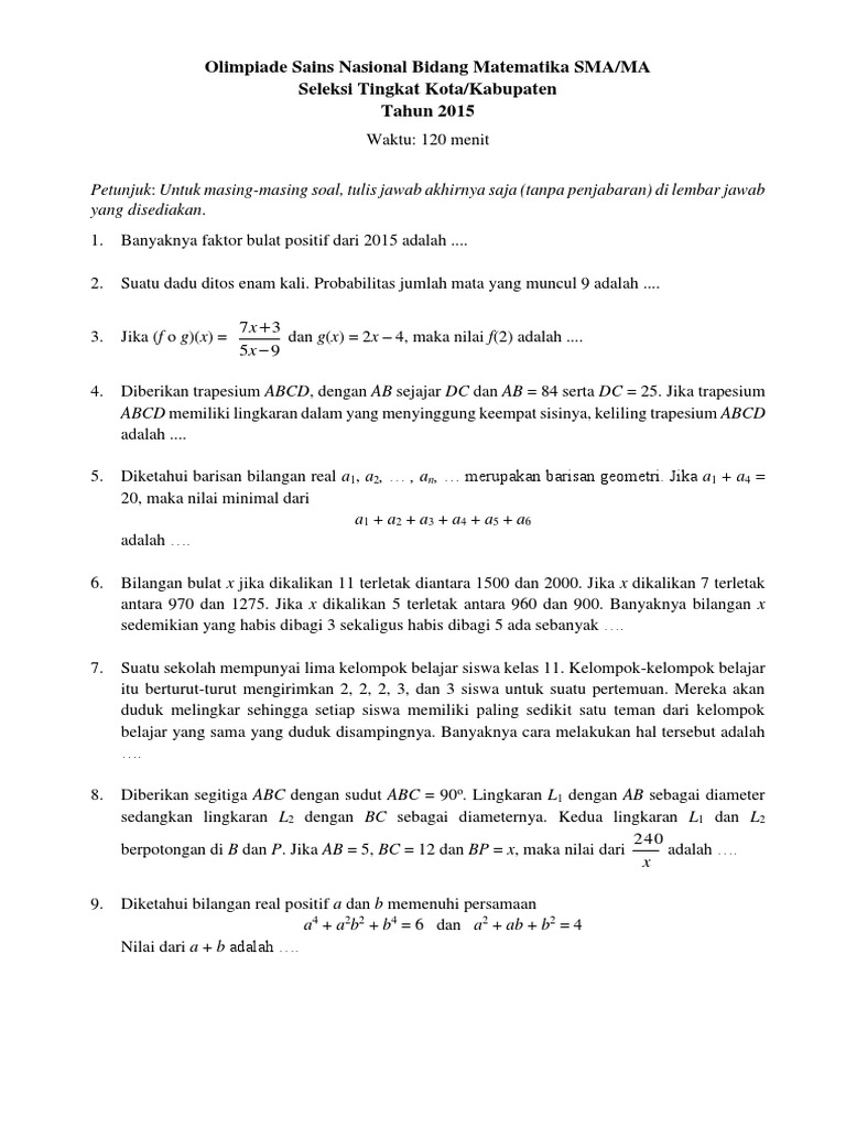 Osk MTK Sma 2015 | PDF
