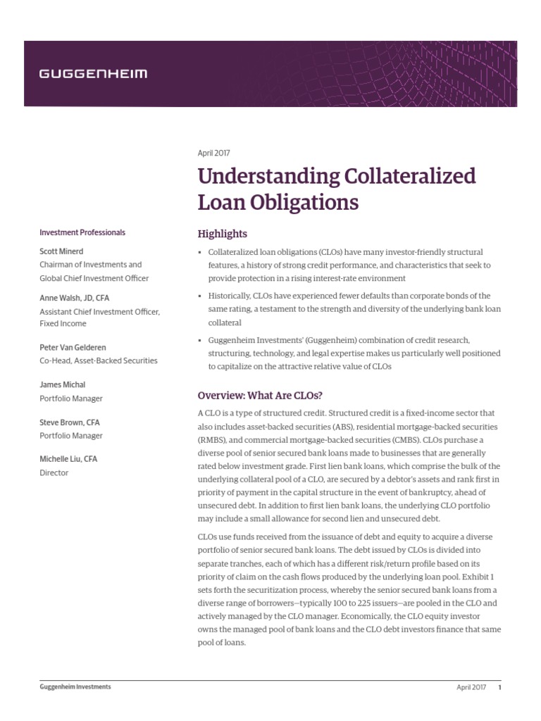 CLO Guggenheim | PDF | Collateralized Debt Obligation | Debt
