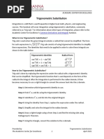 MAT076 10 - Techniques of Integration - Integration of Trigonometric Substitution | PDF ...