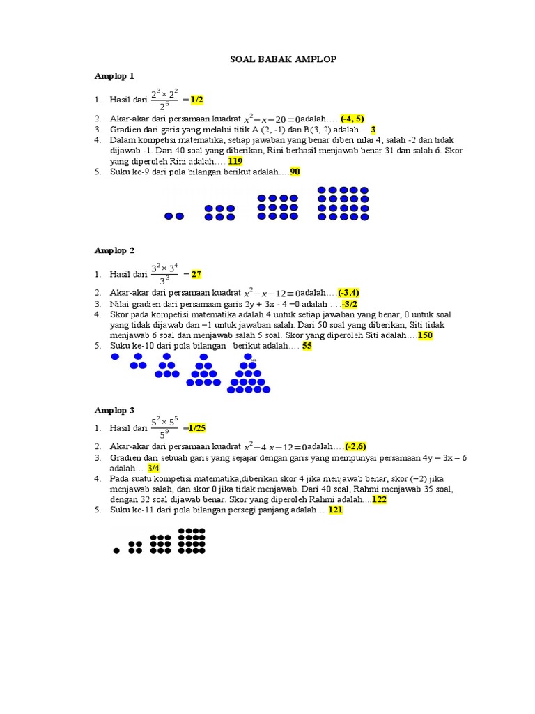 Soal Babak Final LCTM-1 | PDF