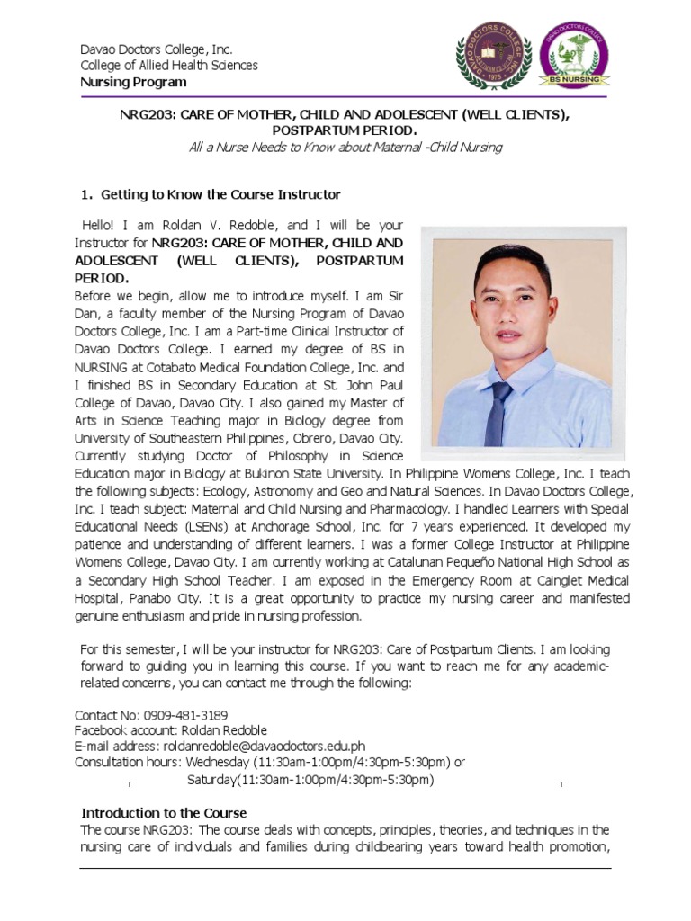 MODULE 5 POSTPARTUM NRG 203 REDOBLE TANUTAN CHAVEZ and FELEO | PDF | Lactation | Breastfeeding