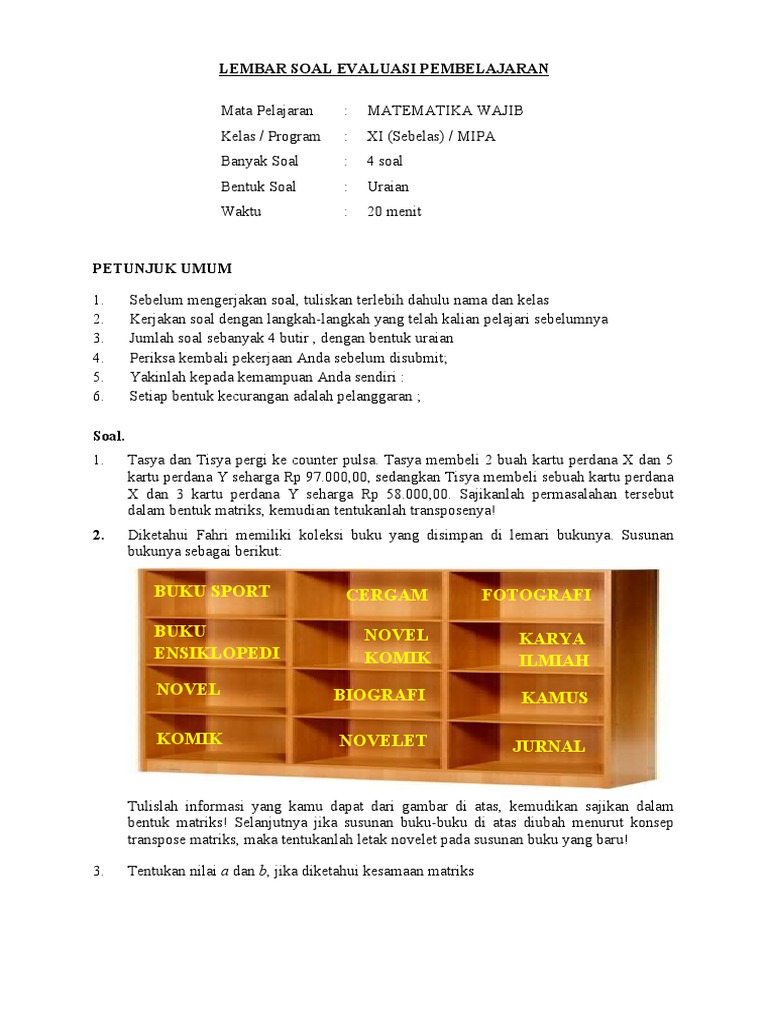 Instrumen Soal | PDF