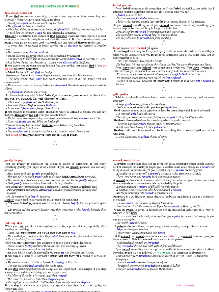 English Confusable Words 02 | PDF